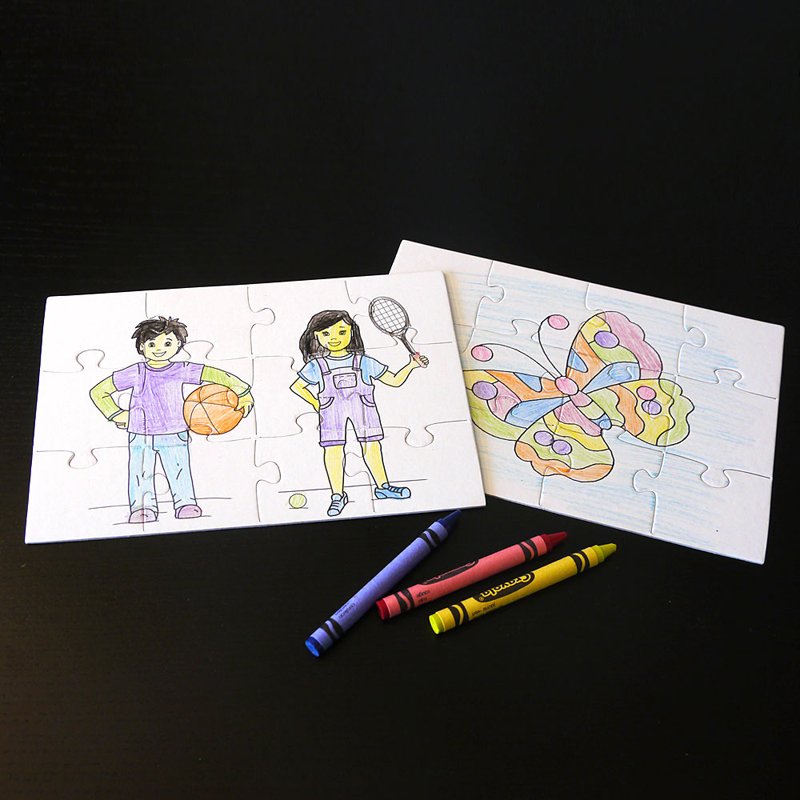 Kids Craft 12 piece Coloring Puzzles – CraftPuzzles.com